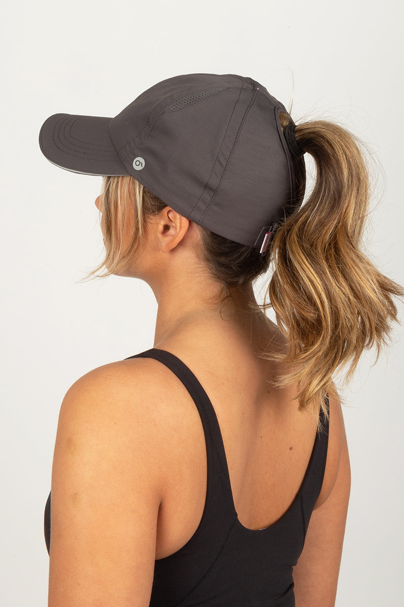 Mia Reflective Brim Active Ponyflo® Ponytail Cap – Ponyflo Ponytail Hats